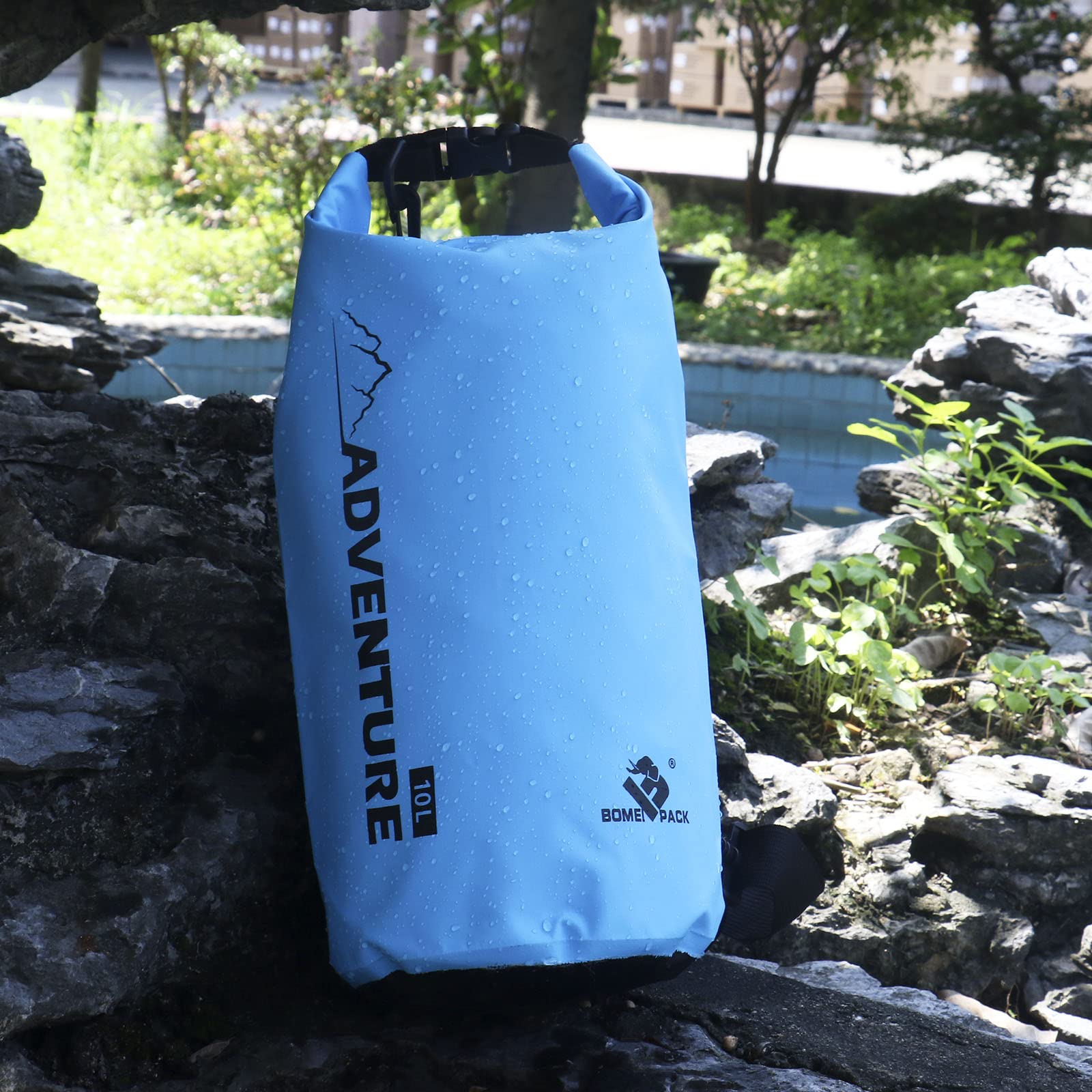 BOMEI PACK - Blue Waterproof Dry Bag for Kayaking, Beach, Rafting, Boating, Hiking, Camping and Fishing