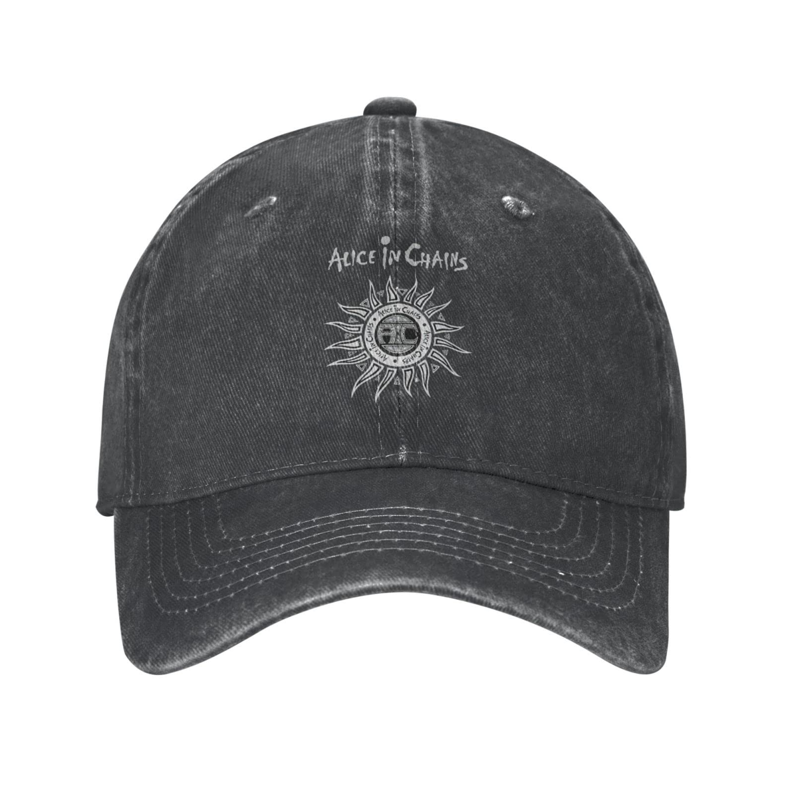 Alice Rock in Music Chains Band Jar of Flies Casquette Baseball Cap Women Men Adjustable Size Running for Running Workouts Black