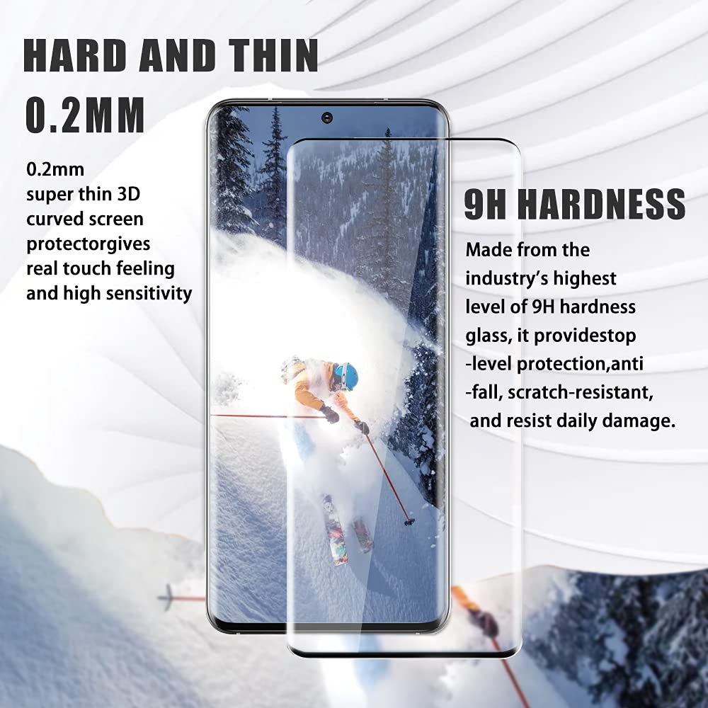 Galaxy S20 Plus Screen Protector [2+2 Pack] With Camera Lens Protector，9H hardness，Compatible Fingerprint，3D Full Coverage，for Samsung Galaxy S20 Plus/S20+ 5G 6.7 inch Tempered Glass Screen Protector