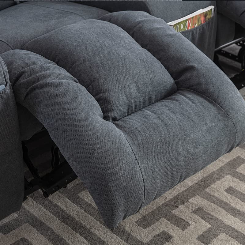 SAMERY Loveseat Recliner Reclining Loveseat with Console, RV Reclining Loveseat Wall Hugger Recliners RV Theater Recliner Love Seat with Cup Holders/Pockets for Living Room RV, Manual