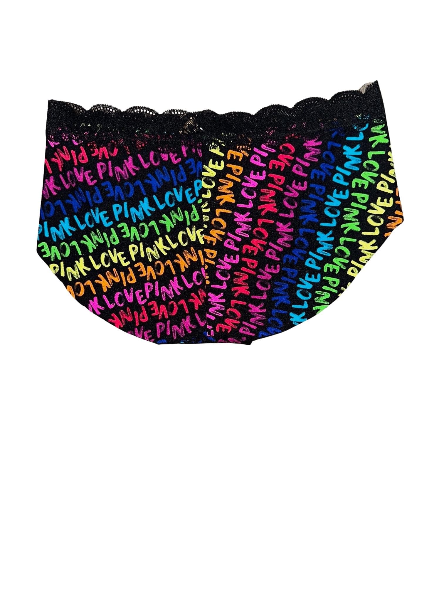 Victoria's Secret Pink No Show Hipster Underwear/Panty Multicolor New (US, Alpha, X-Large, Regular, Regular, Multicolor/Black)