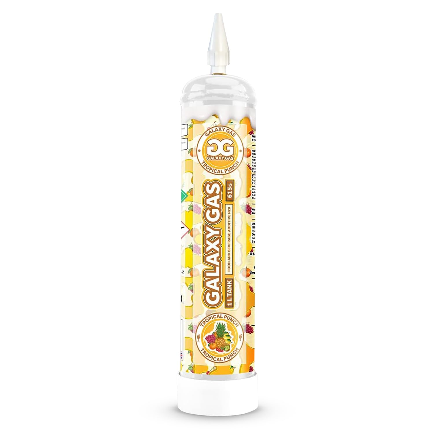 Galaxy Gas Tropical Punch Flavored Whipped Cream Dispenser, 1L Nitrous Oxide Cylinder