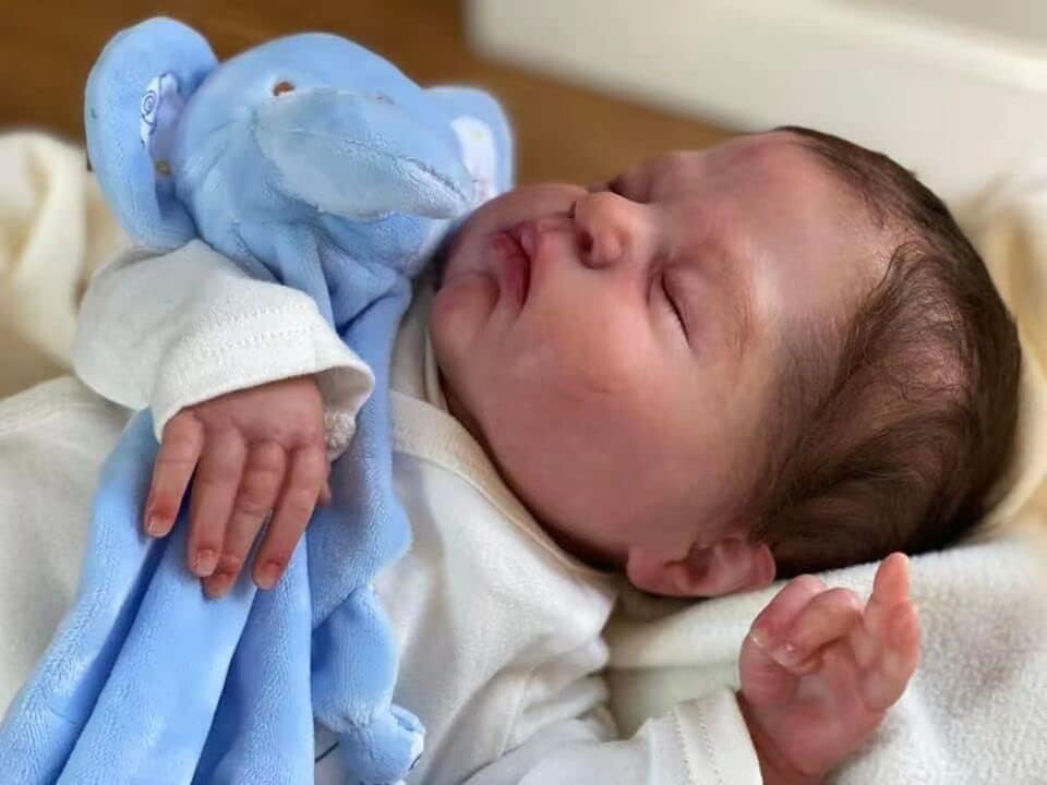 Anano Realistic Newborn Reborn Baby Doll Boy 20 Inch Handmade Soft Lifelike Baby Boy Doll Silicone Vinyl Life Size Babys Dolls