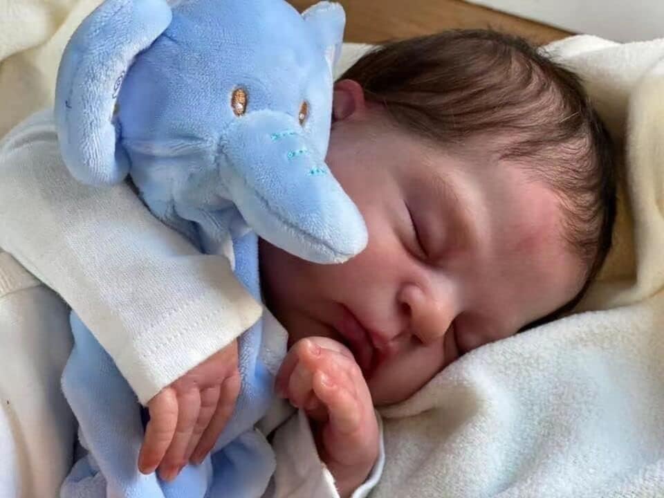 Anano Realistic Newborn Reborn Baby Doll Boy 20 Inch Handmade Soft Lifelike Baby Boy Doll Silicone Vinyl Life Size Babys Dolls