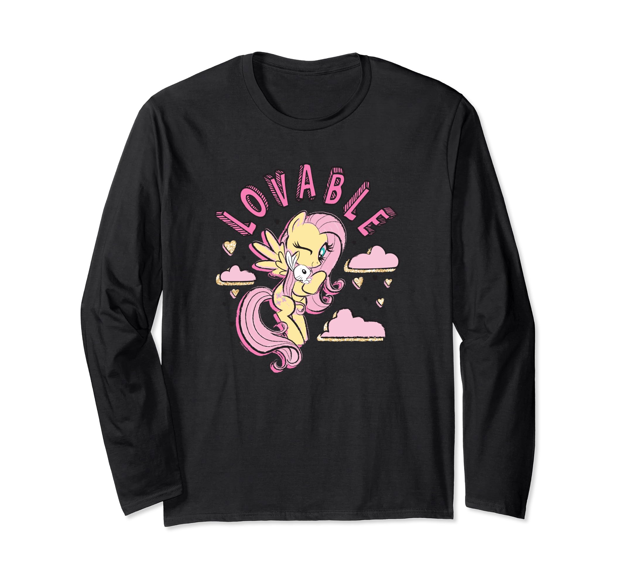 My Little Pony: Friendship Is Magic Fluttershy Lovable Logo Long Sleeve T-Shirt