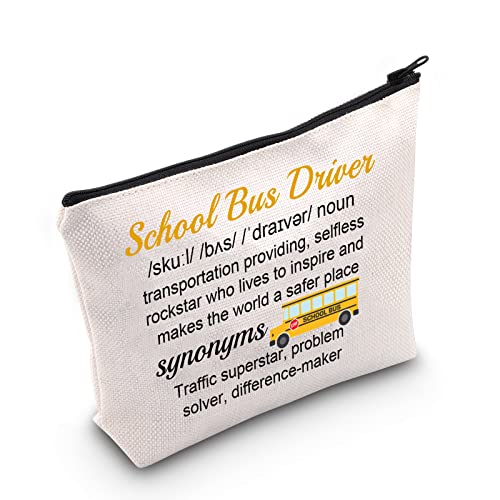 JNIAP School Bus Driver Cosmetic Bag School Bus Driver Appreciation Gift School Bus Driver Retirement Back To School Gift (School Bus Driver bag)