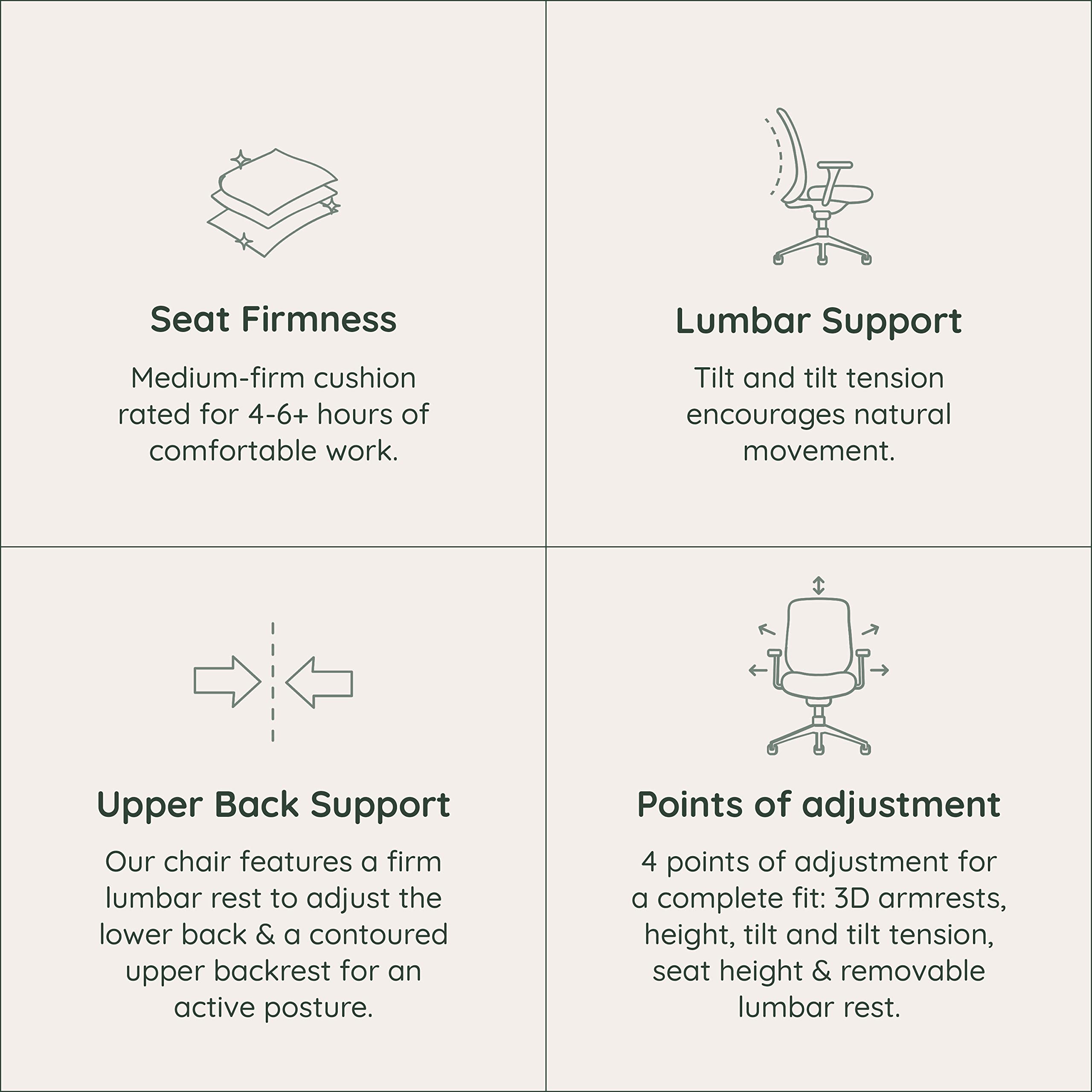 Branch Daily Chair - Computer Office Chair with Swivel, Lumbar Rest, and Adjustable Armrests - Sustainable, Stylish Mesh, & Adjustable Armrests - Comfortable Seating for Improved Posture - Slate