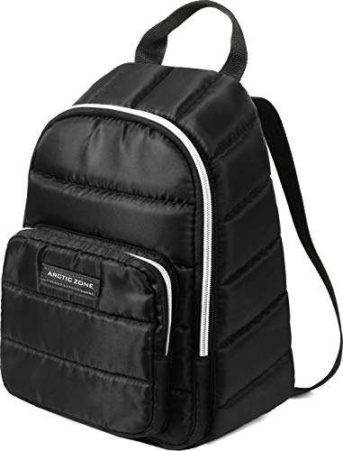 Arctic Zone Quilted, Insulated Backpack Style Lunch Pack - Black