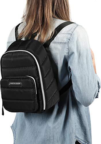 Arctic Zone Quilted, Insulated Backpack Style Lunch Pack - Black