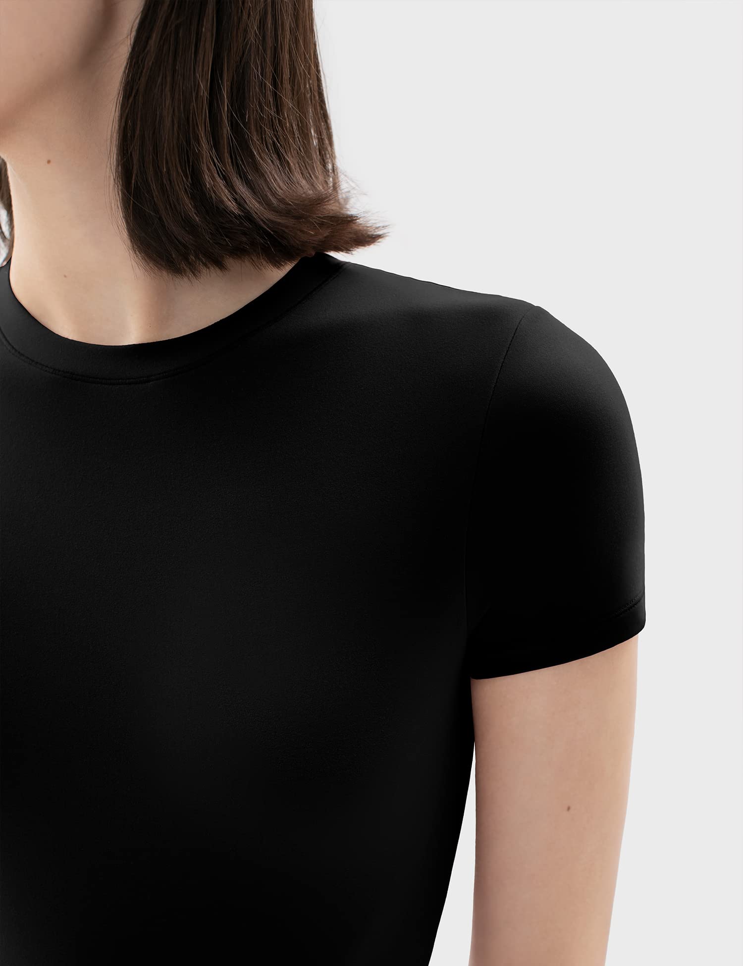 PUMIEY Bodysuits for Women Dupes Body Suit Jet Black Small
