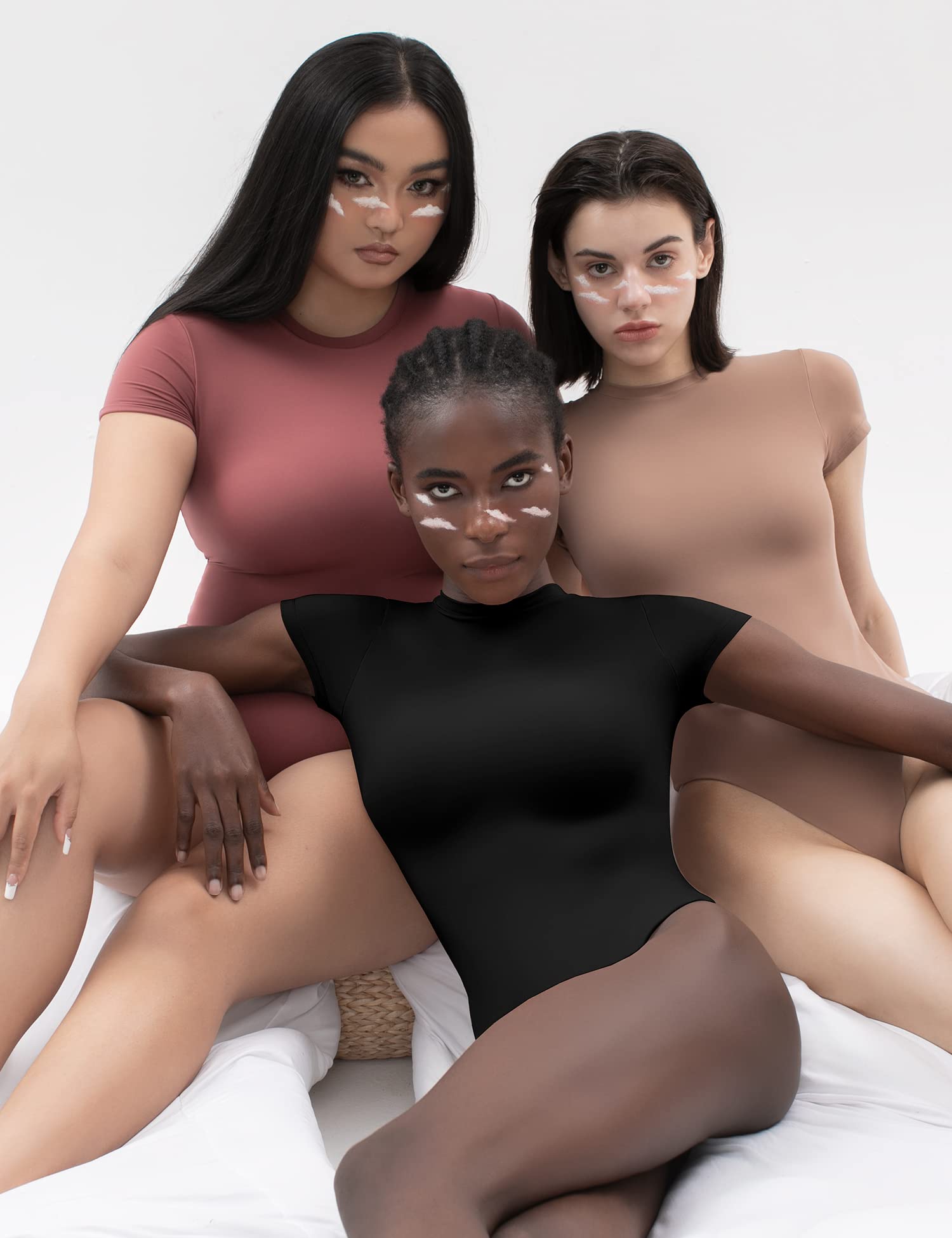 PUMIEY Bodysuits for Women Dupes Body Suit Jet Black Small