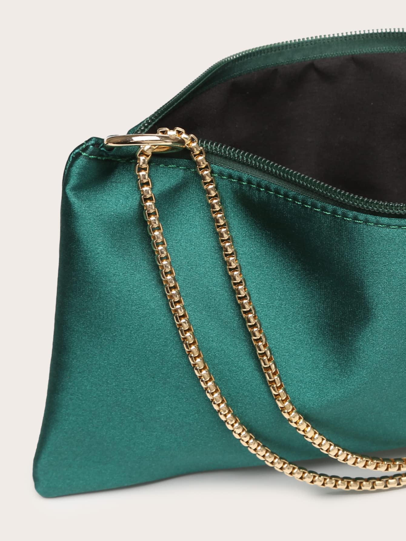 Verdusa Women's Satin Evening Handbag Shoulder Bag Purse Green one-size