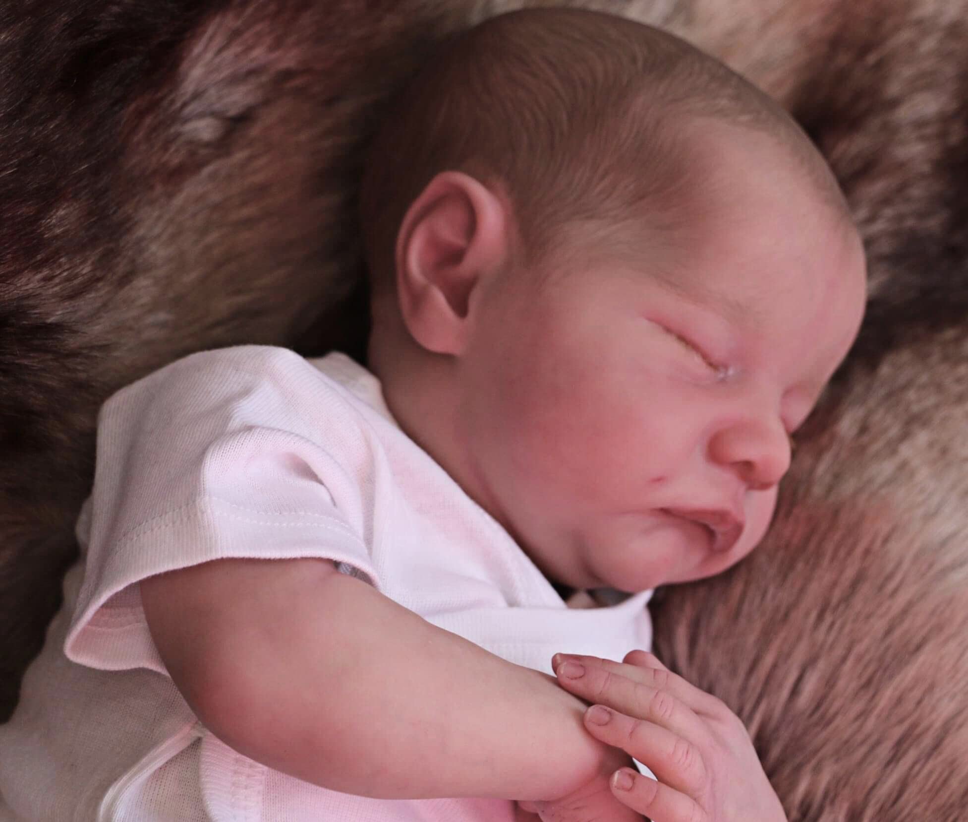 Anano Real Life Baby Dolls That Look Real 22 Inch Life Sized Sleeping Reborn Baby Dolls Boy Rooted Blonde Hair (White)