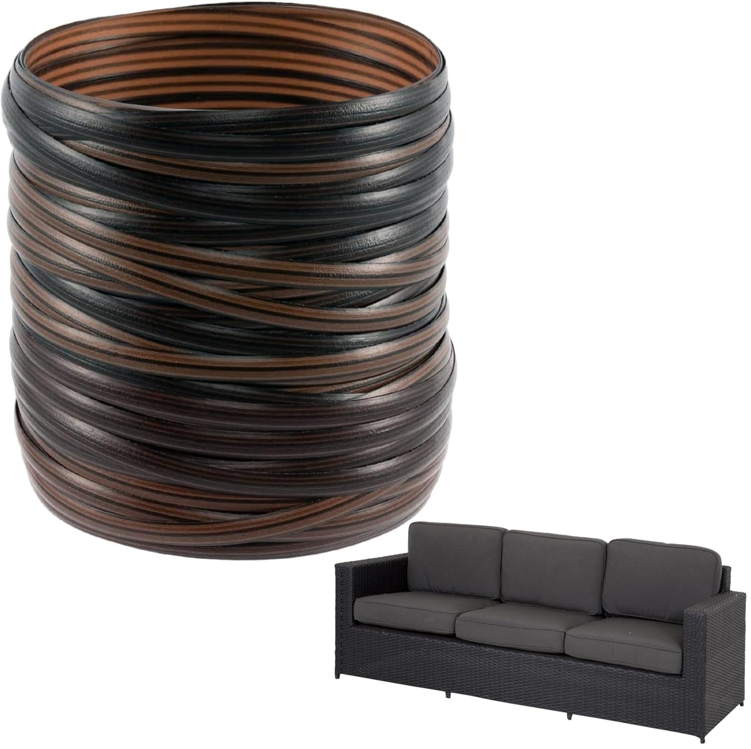 Wicker Repair Kit - 120ft Rattan Patio Chair Sofas Repair Supplies for Outdoor Lawn Furniture, Premium New Materials Basket Weaving Webbing Replacement Parts