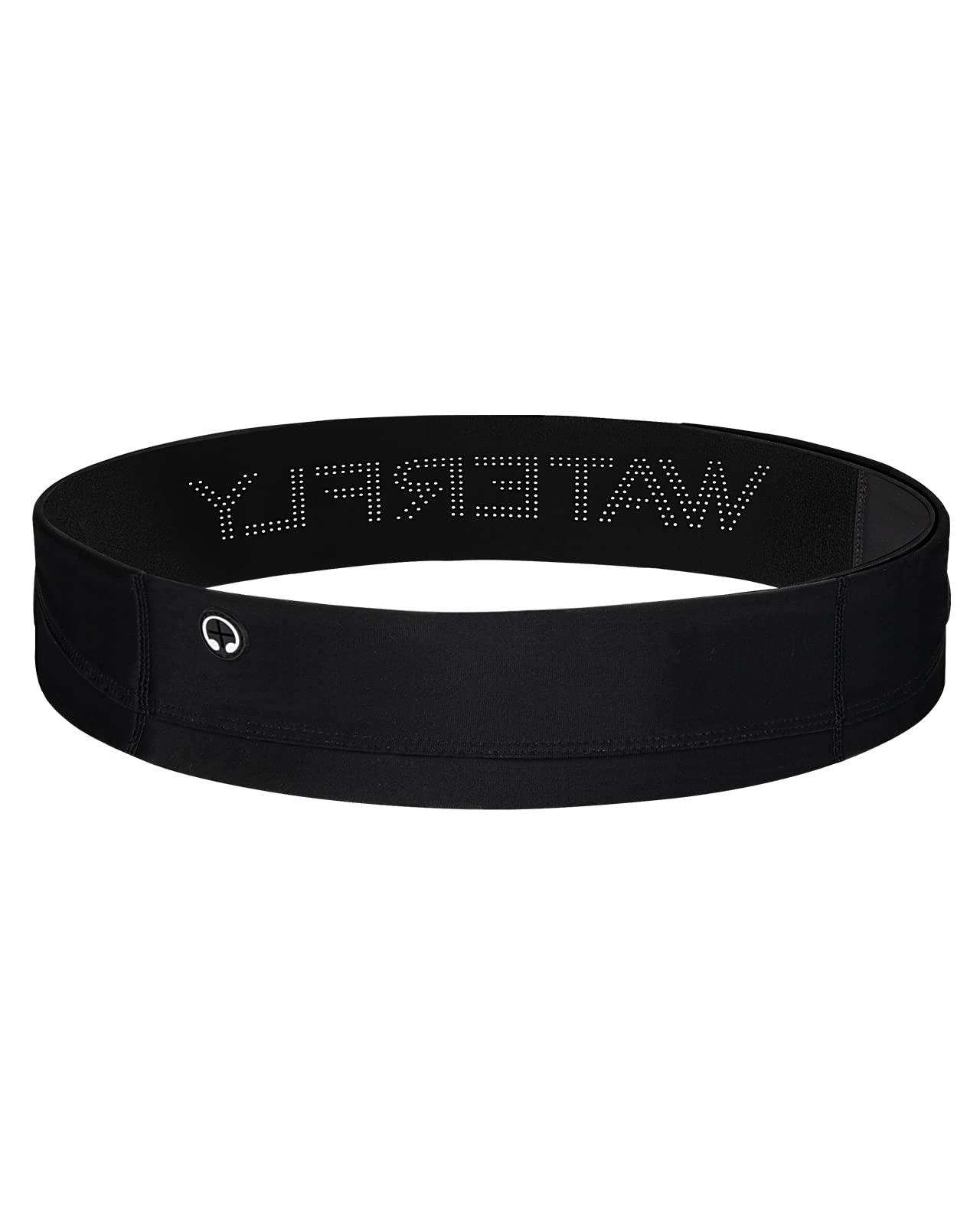 WATERFLY Running Belt Fanny Pack: Slim Thin Elastic Waistband for Men and Women Runner Marathon Jogger Waist Bag Sport Workout Fitness Exercise Gym Jogging Phone Holder Belt