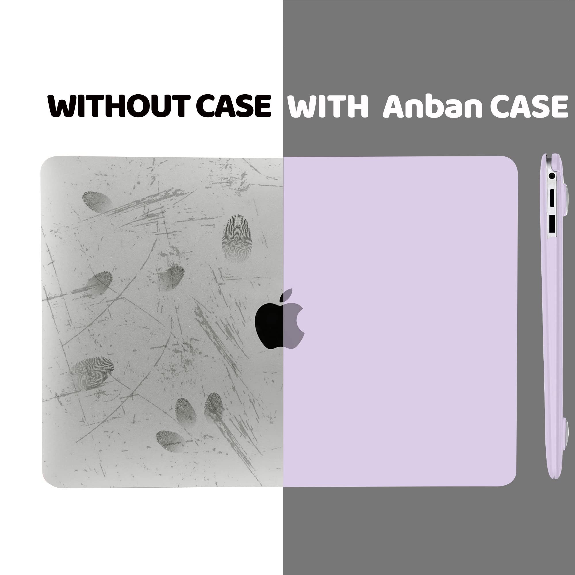 Anban Compatible with MacBook Pro 13 inch Case 2025 2024 2023 M2, 2022-2016 M1 A2338 A2251 A2289 A2159 A1989 A1708 A1706, Plastic Laptop Hard Shell Case +Keyboard Cover +Screen Protector, Purple