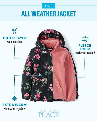 The Children's Place,And Toddler Heavy 3 in 1 Winter Jacket,Wind-resistant Water-resistant Shell,Fleece Inner,12-18 MONTHS