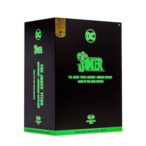 McFarlane Toys - DC Multiverse The Joker Titan, Glow in The Dark Edition Mega Figure, Gold Label, Amazon Exclusive