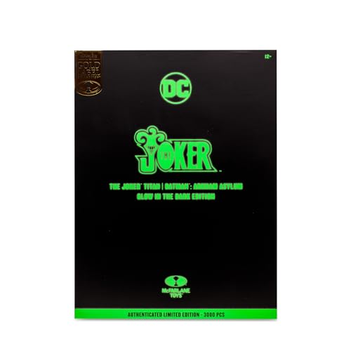 McFarlane Toys - DC Multiverse The Joker Titan, Glow in The Dark Edition Mega Figure, Gold Label, Amazon Exclusive