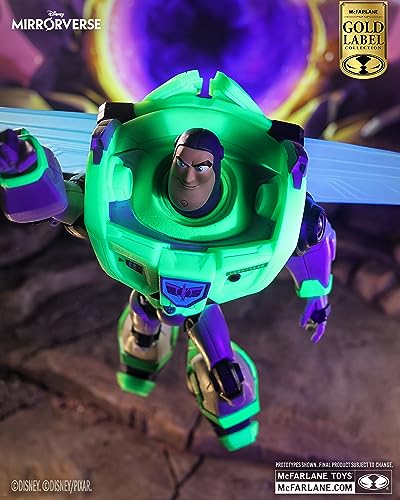 McFarlane Toys - Disney Mirrorverse Buzz Lightyear Glow in The Dark Edition 7in Action Figure, Gold Label, Amazon Exclusive