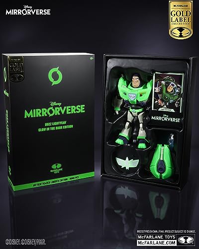 McFarlane Toys - Disney Mirrorverse Buzz Lightyear Glow in The Dark Edition 7in Action Figure, Gold Label, Amazon Exclusive