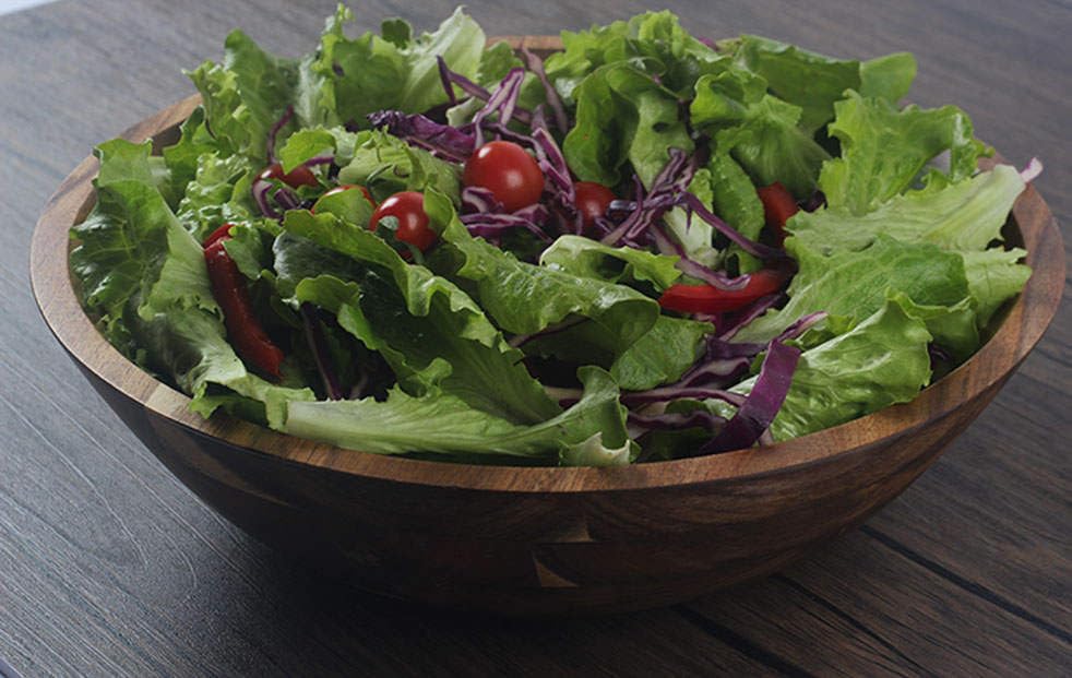 MALL GLOBAL 3 Piece Acacia Wood Salad Serving Bowl Set, Large Bowl for Fruit, Big Wooden Mixing Bowl for Kitchen, Big Salad Bowl with Serving Utensils.