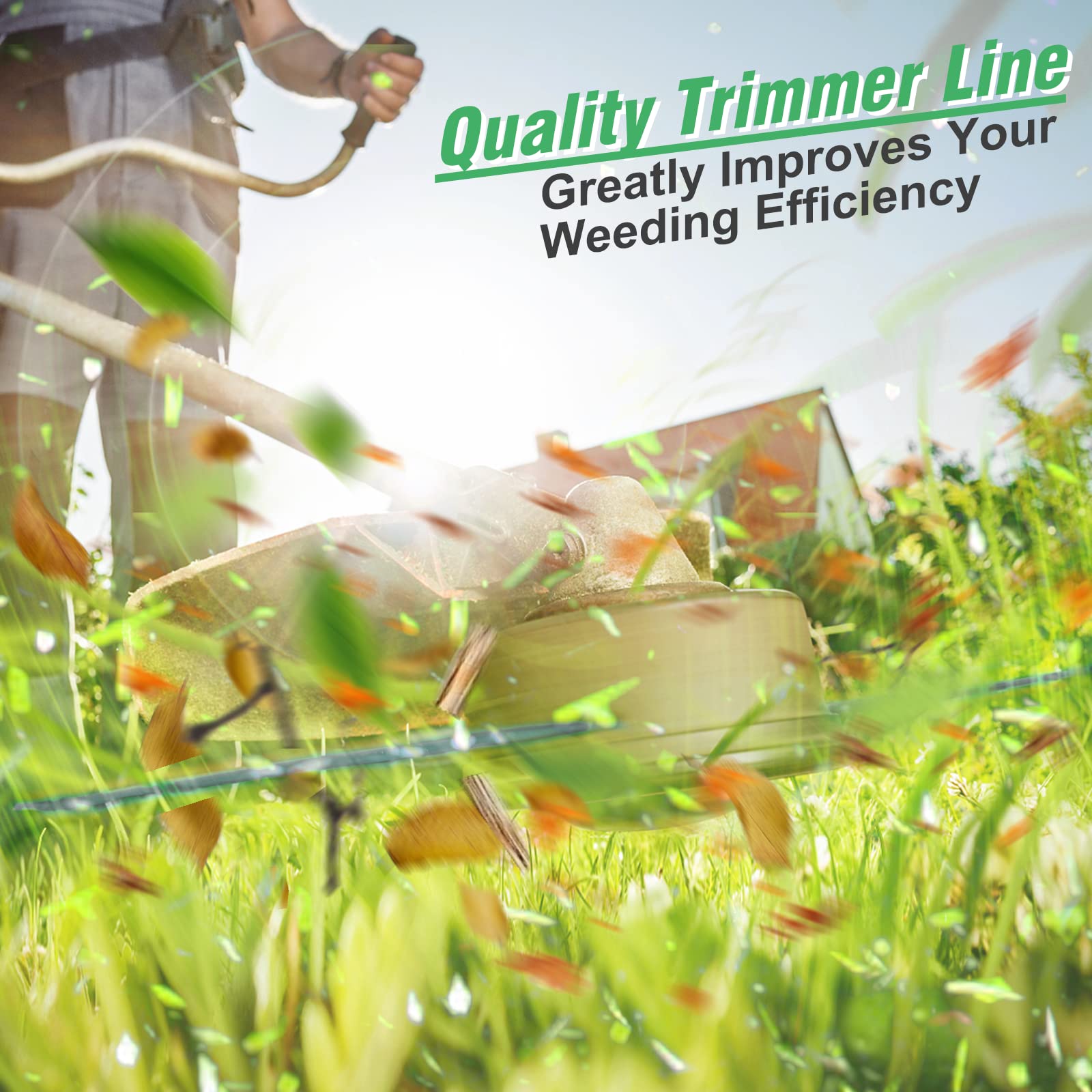 11 PCS 0.065" Dual Trimmer Line(2900719) Replacement Suitable for Greenworks Weed Wacker 2101602,2101602A,STBA40B210, BST4000,Replacement Trimmer String and Cap Cover(9 Spools+2 Caps)