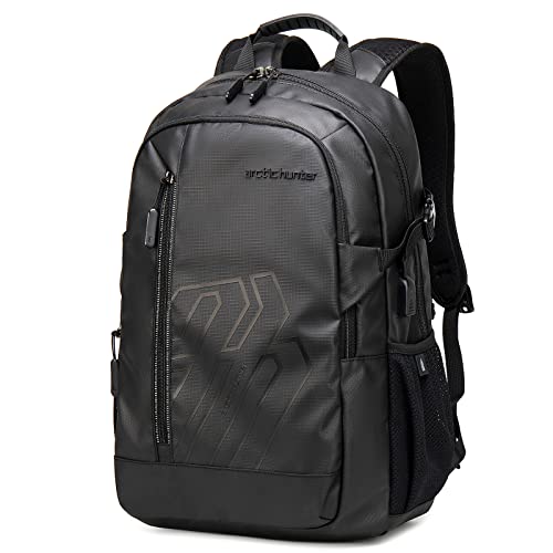 Arctic Hunter Lightweight Casual Laptop Backpack with USB Charging Port For for Men and Women, School Bookbag for College (Full Black)