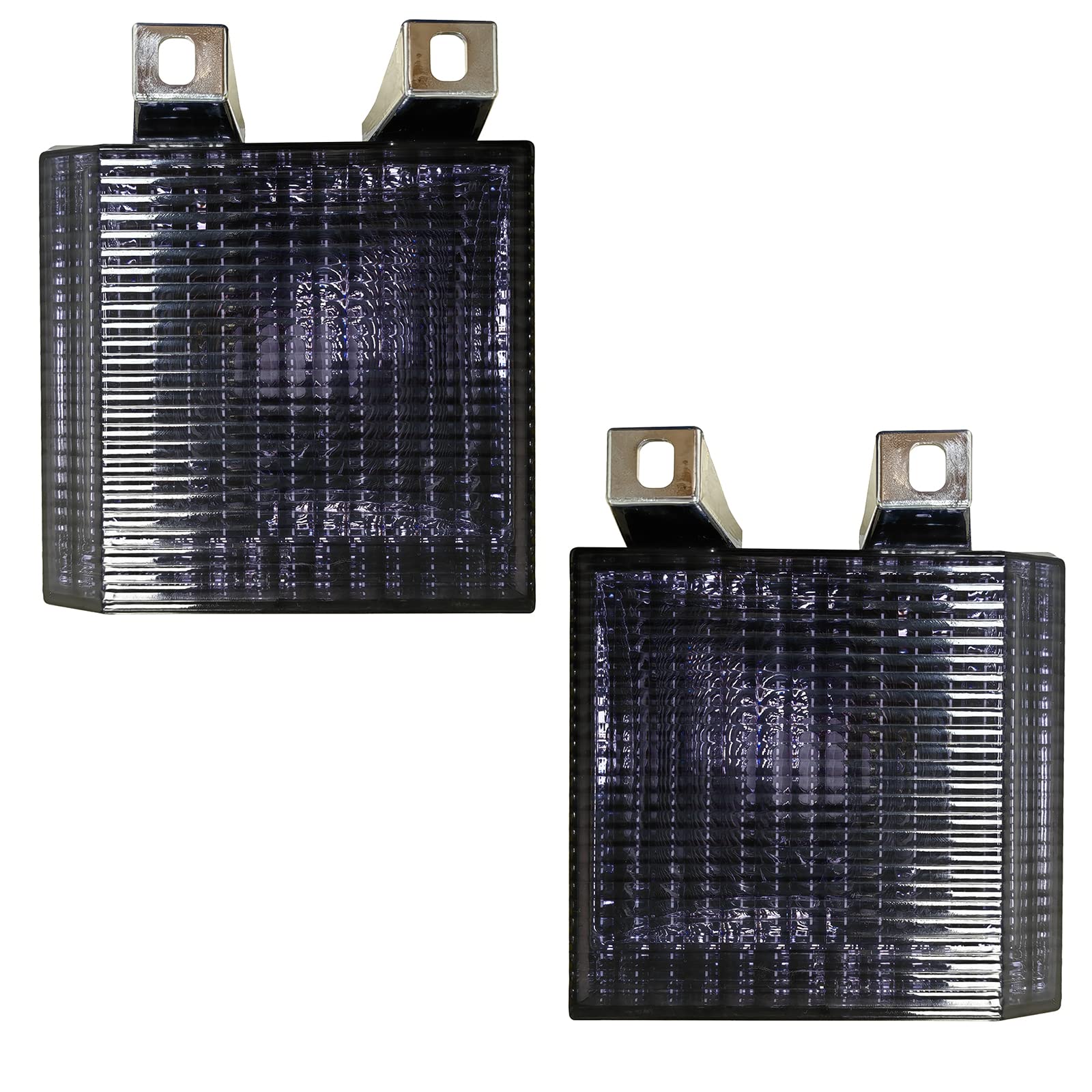 KYYET Pair Smoke Lens Park/Signal Lights Compatible with 1983-1988 Chevy Blazer GMC Pickup Truck Driver and Passenger Side w/quad headlamps replaces 918045 918046