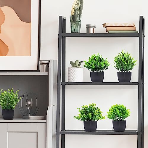 CEWOR 6 Pack Small Fake Plants Artificial Potted Plants Faux Plants Indoor for Home Bathroom Wall Decor