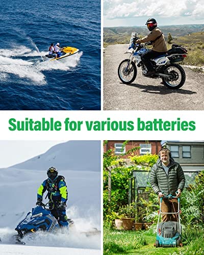 ENERSHARE 12V 2A Lithium Battery Charger, Smart 14.6V Chargers for 12.8V Lithium Iron Phosphate Rechargeable Batteries