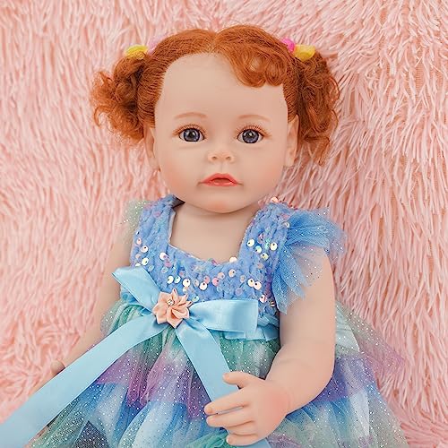 CUAIBB Lifelike Reborn Baby Dolls, 18 inch Reborn Doll Realistic Newborn Baby Doll Silicone Body, Real Life Baby Doll for Kids Gift Set Age 3+