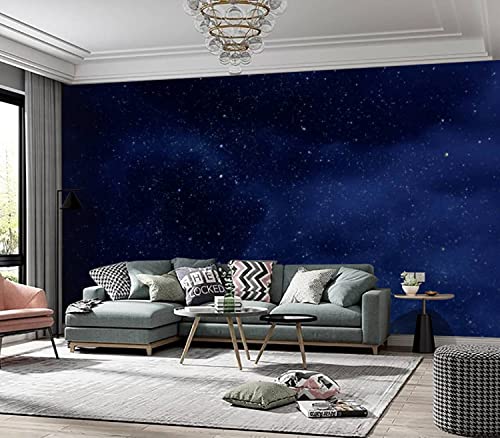 Night Sky Stars Soft Milky Way Universe as Texture Peel and Stick Wallpaper Removable Self-Adhesive Large Wallpaper Roll Wall Mural Sticker Home Decor for Living Room Bedroom