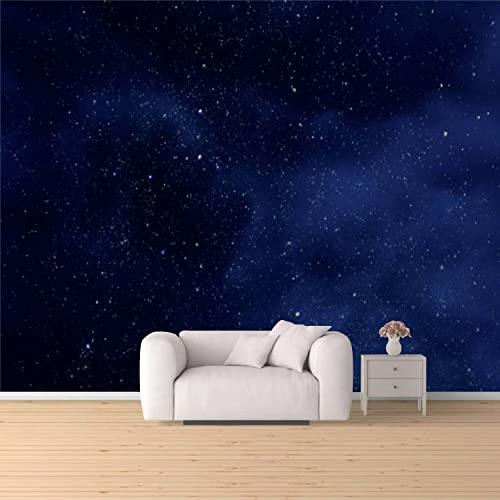 Night Sky Stars Soft Milky Way Universe as Texture Peel and Stick Wallpaper Removable Self-Adhesive Large Wallpaper Roll Wall Mural Sticker Home Decor for Living Room Bedroom