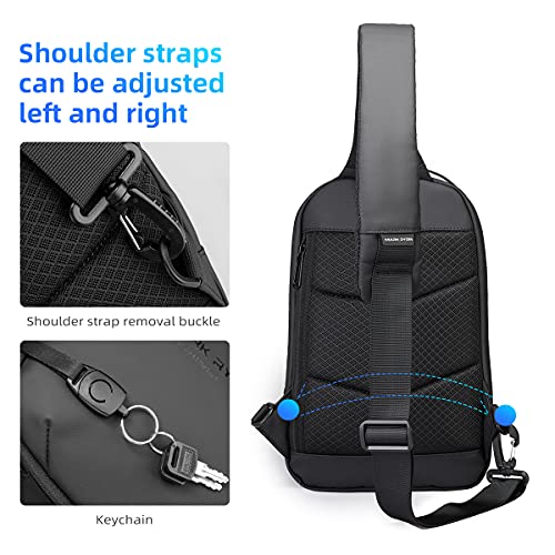 Sling Backpack Chest Bag With Usb Plug Fit 9.7inch Ipad Lightweight One Strap Backpack Casual Daypack For Hiking Walking Biking Travel Cycling