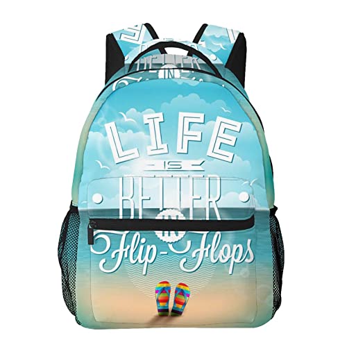 Hawaii Tropical Palm Tree Backpack Hawaiian Laptop Backpack Casual School Bag Hiking Travel Bookbag for Men Women Girls Boys