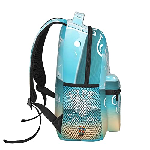 Hawaii Tropical Palm Tree Backpack Hawaiian Laptop Backpack Casual School Bag Hiking Travel Bookbag for Men Women Girls Boys