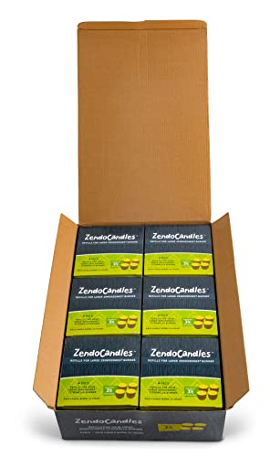 ZendoZones ZendoCandles® 3% Citronella Refill Candles for use with Large Citronella Burners, Case Pack of 12
