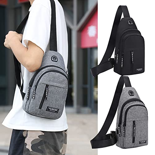 Sling Bag Crossbody Waterproof Backpack with USB Earbuds Hole Strap Bag Travel Backpack Chest Bag_MORESEC
