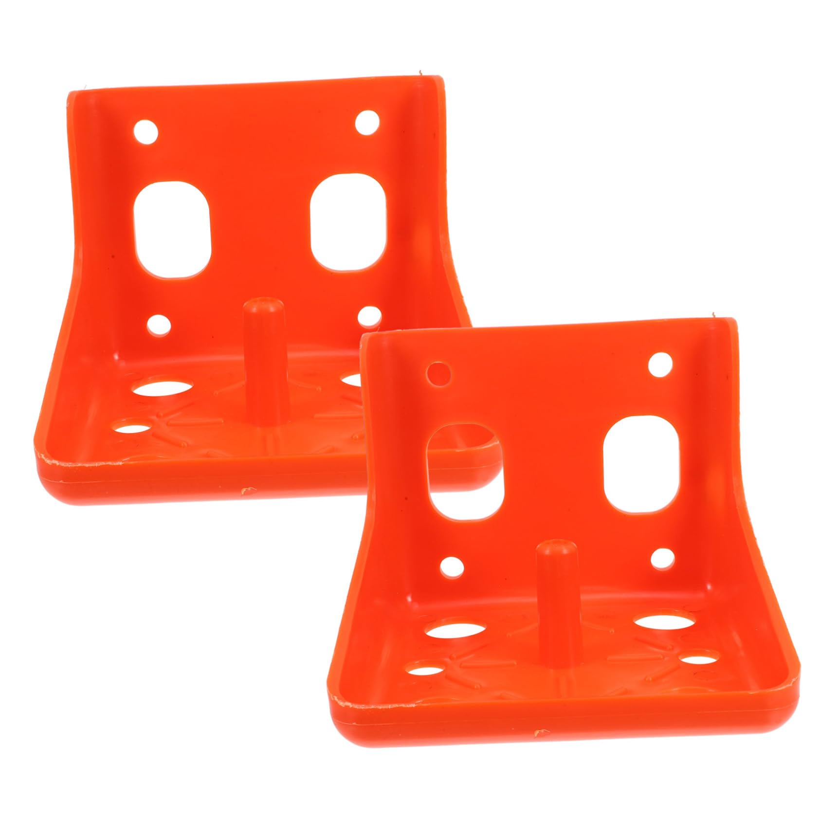 POPETPOP 2pcs Tray Fodder Trays Pig Feeding Bowl Feeding Bucket for Horses Mineral Block Holder Cattle Block Holder Sheep Salt Lick Box Thickened Livestock Feeder Appendix Orange Animal