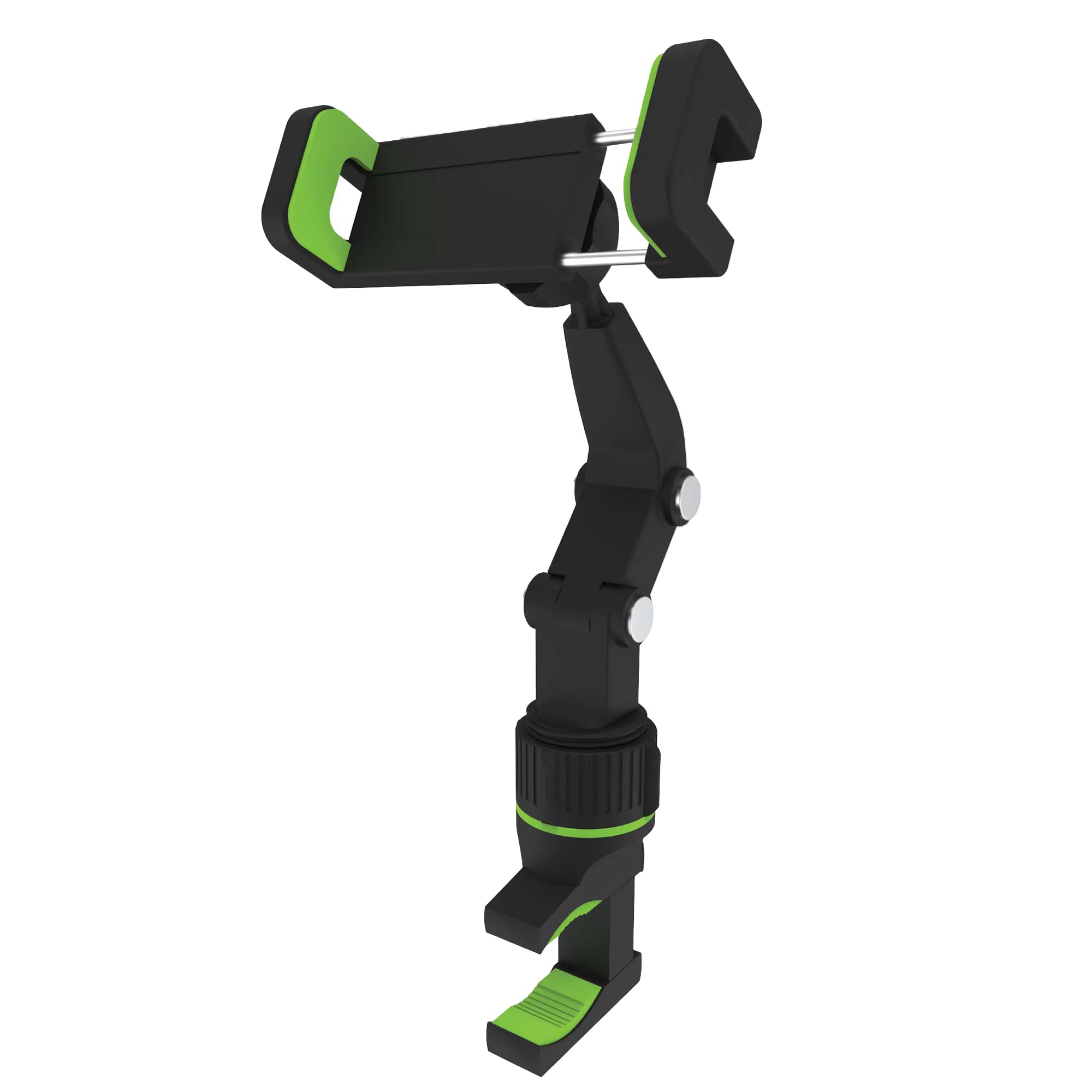 CHARGEWORX Adjustable Phone Mount for Car & Desk | 360 Rotation Phone Holder for Desk & Car | Phone Accessories Travel Essentials | Cell Phone Stand for Recording or Viewing w/Clamp Mount