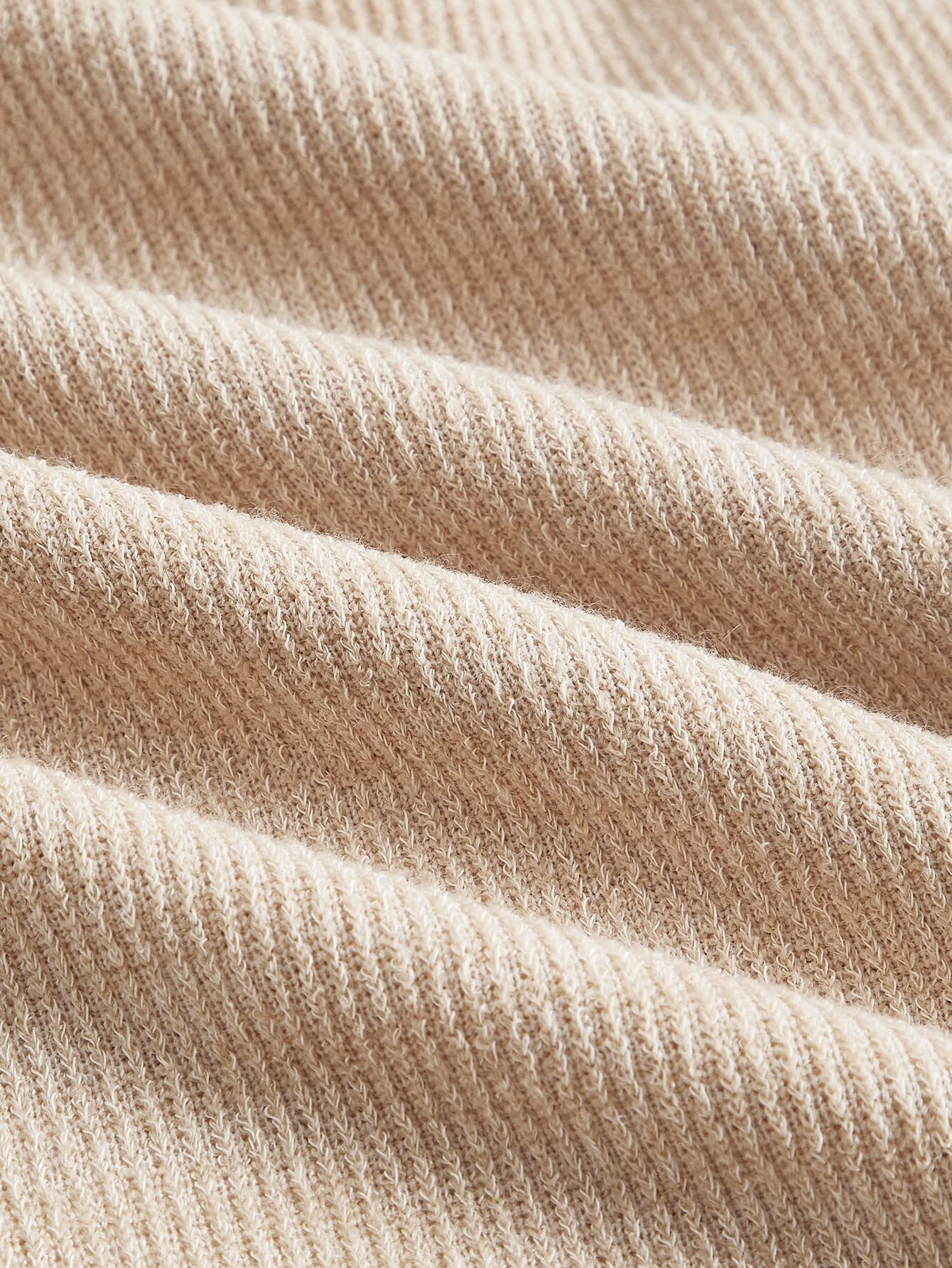 SOLY HUX Girl's Rib Knit Sleeveless Cami Crop Top and Wide Leg Pants 2 Pieces Solid Apricot 8-9Y