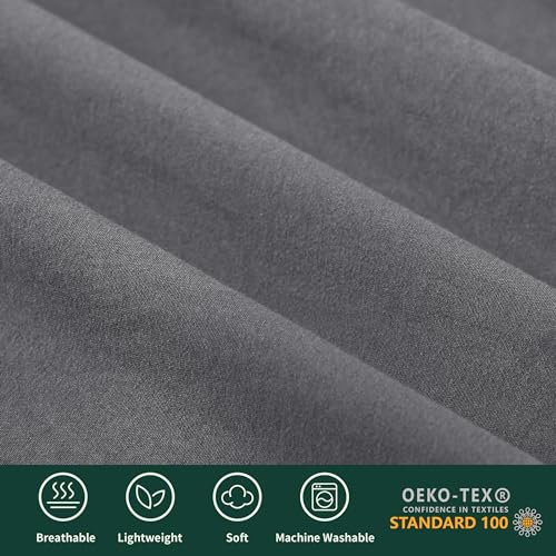 CHUN YI Bed Sheets Twin Size, 3 Piece Sheet Set, Fitted Sheet and Pillowcase Set, Twin Sheets Deep Pocket, Super Soft Breathable Cooling Sheets Hotel Luxury Sheets Easy Care (Grey)