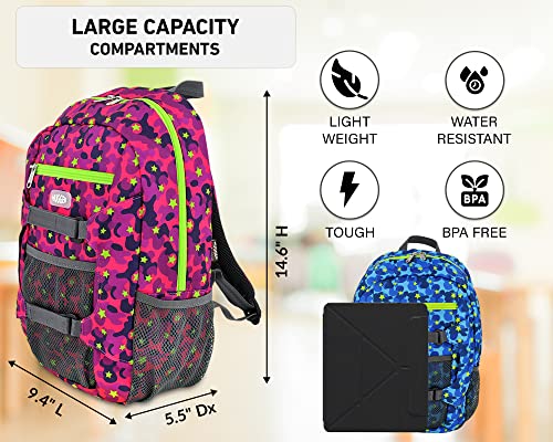 Hugger Mountaineer Backpack Lightweight Toddler Preschool Backpack for Boys ,Girls,school backpacks for kids bookbag for boy 6-8 (Desert Star Camouflage )