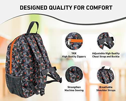 Hugger Mountaineer Backpack Lightweight Toddler Preschool Backpack for Boys ,Girls,school backpacks for kids bookbag for boy 6-8 (Desert Star Camouflage )