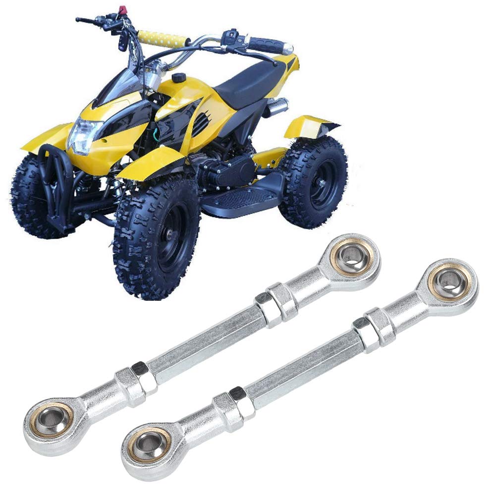 Steering Tie Rod Kit Ball Joint, Metal 2pcs 150mm -170mm 8mm Ball Joint for Electric Mini ATV Kart
