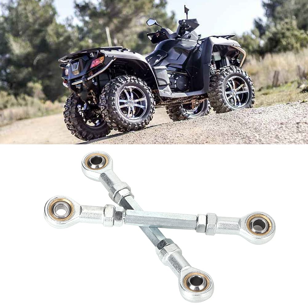 Steering Tie Rod Kit Ball Joint, Metal 2pcs 150mm -170mm 8mm Ball Joint for Electric Mini ATV Kart