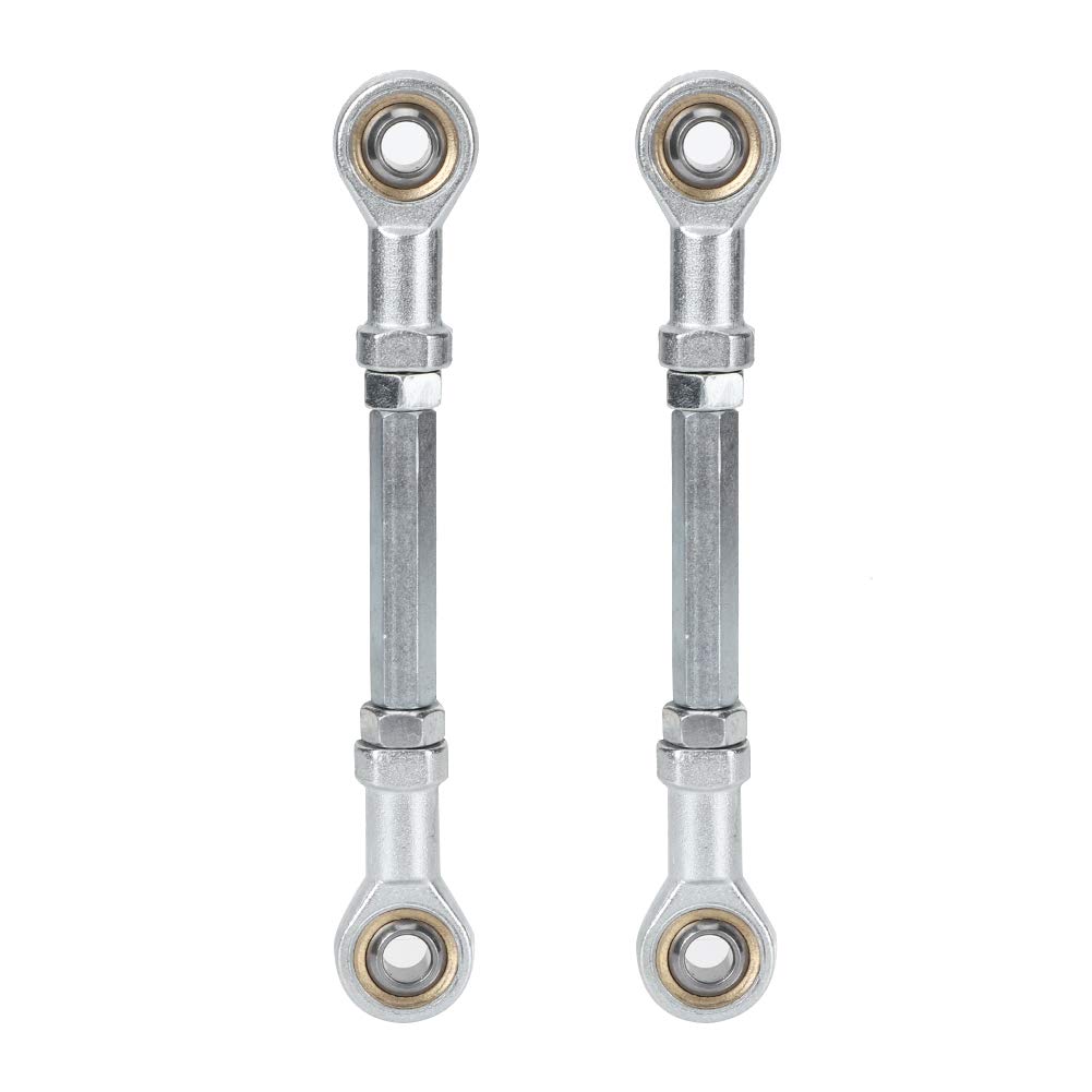Steering Tie Rod Kit Ball Joint, Metal 2pcs 150mm -170mm 8mm Ball Joint for Electric Mini ATV Kart