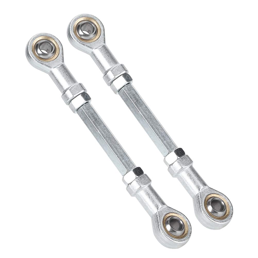 Steering Tie Rod Kit Ball Joint, Metal 2pcs 150mm -170mm 8mm Ball Joint for Electric Mini ATV Kart