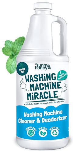 Sunny & Honey Liquid Washing Machine Cleaner & Deodorizer - Top & Front Load Washer Cleaner - 32 fl oz Washing Machine Deodorizer
